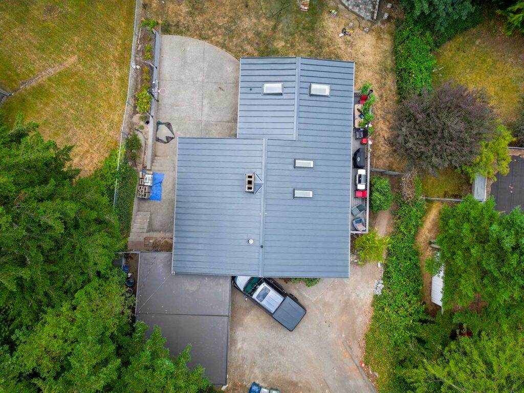 New Metal Roof Replacement in Bellevue, Washington